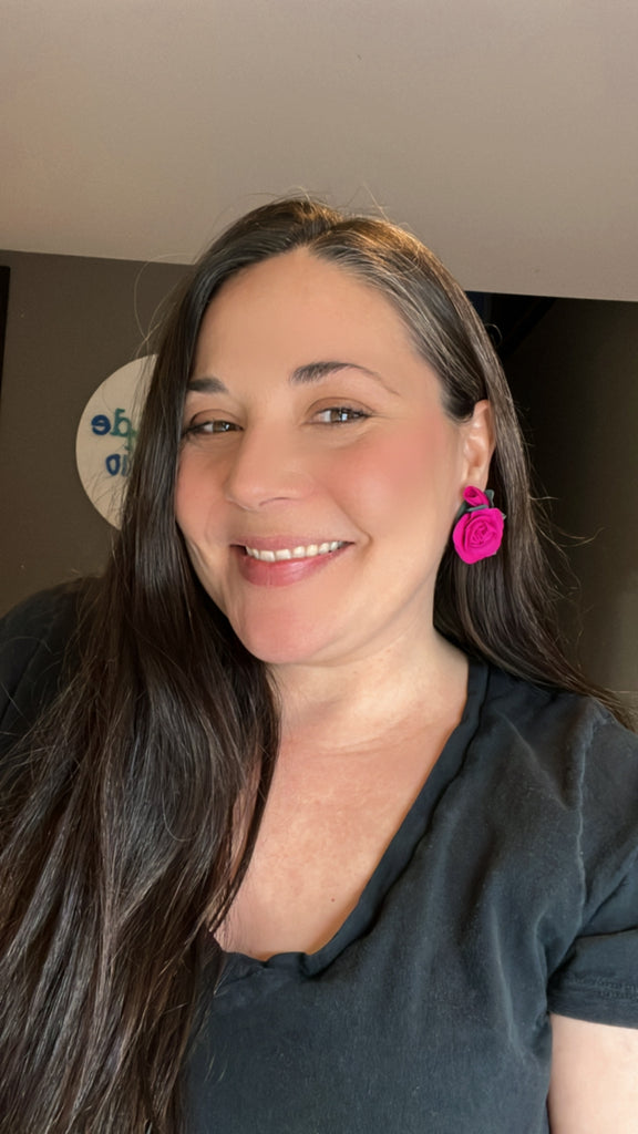 Garden Rose Statement Studs – Hillside Studio